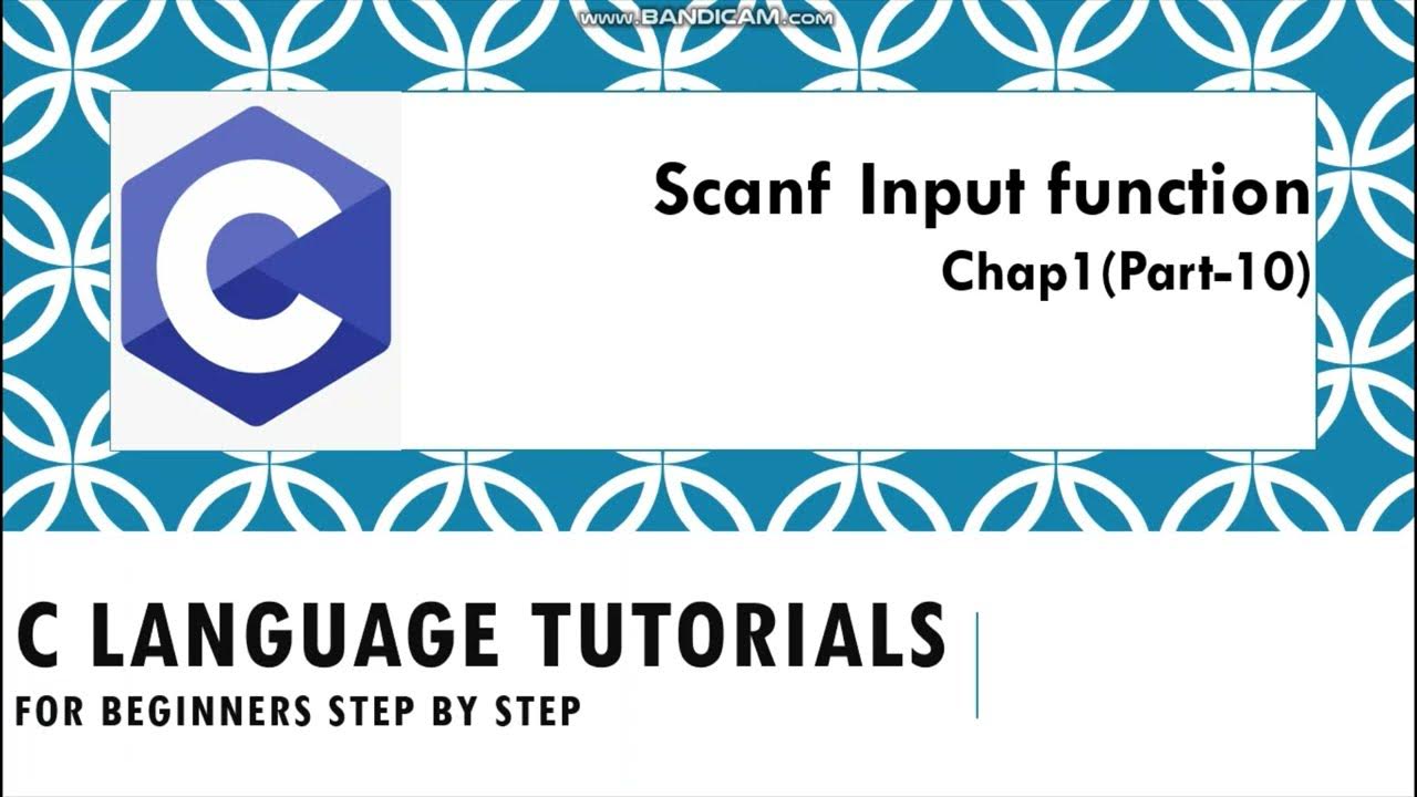 scanf function in c language - YouTube