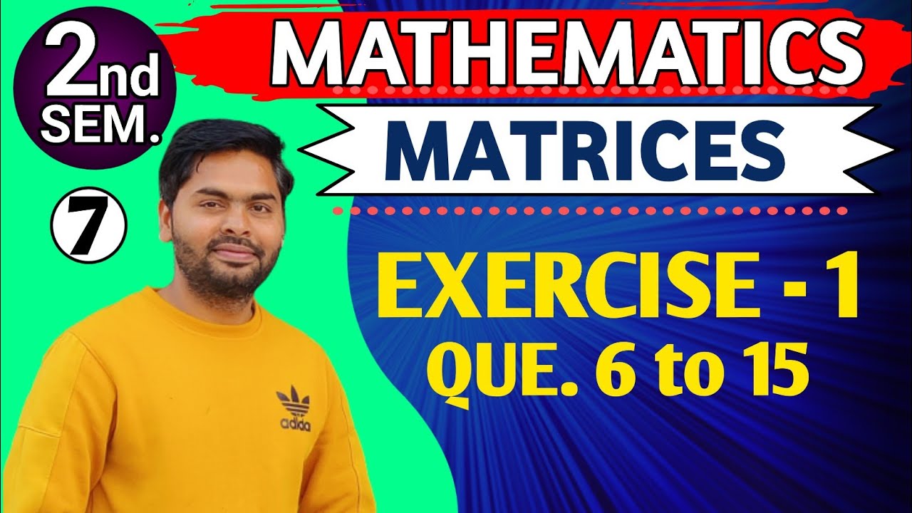 |L7| Matrices & differential Equation | B.Sc.2nd sem maths | Maths for ...