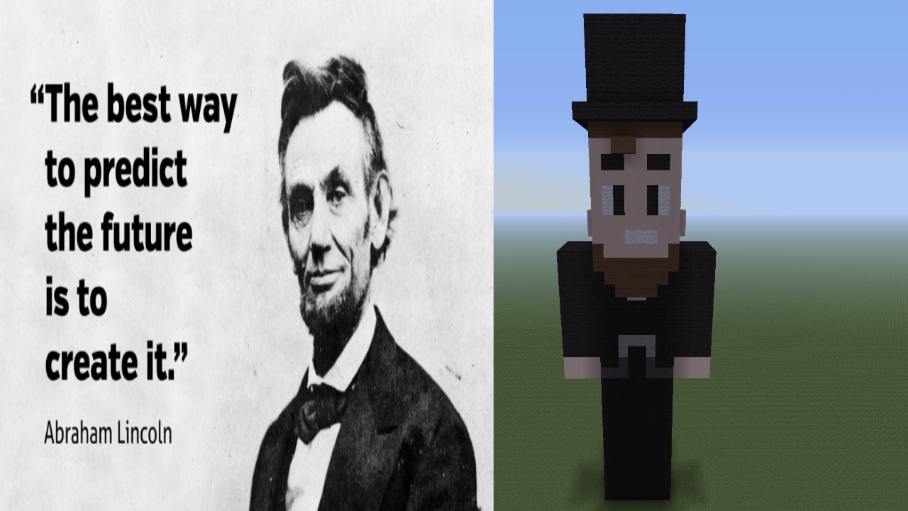 How to Make Abraham Lincoln Minecraft Statue - YouTube