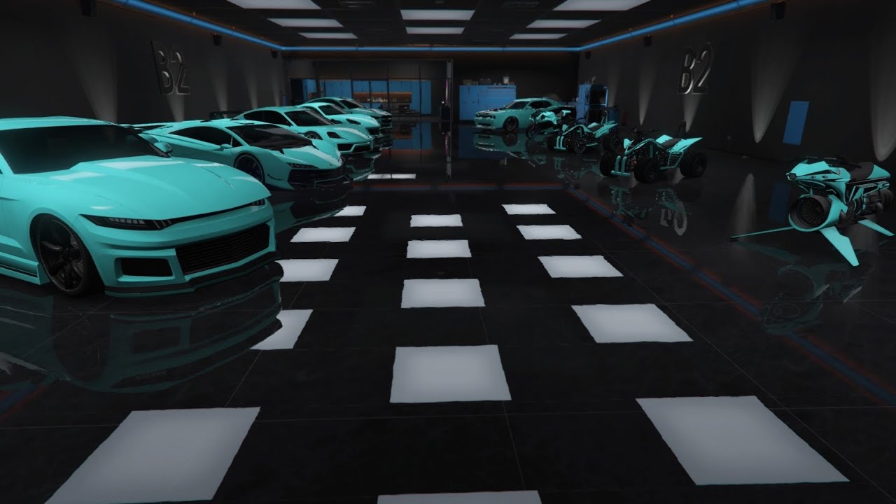 GTA Online garage tour part 05 (Eclipse Blvd. Lv2 - Crew vehicles ...