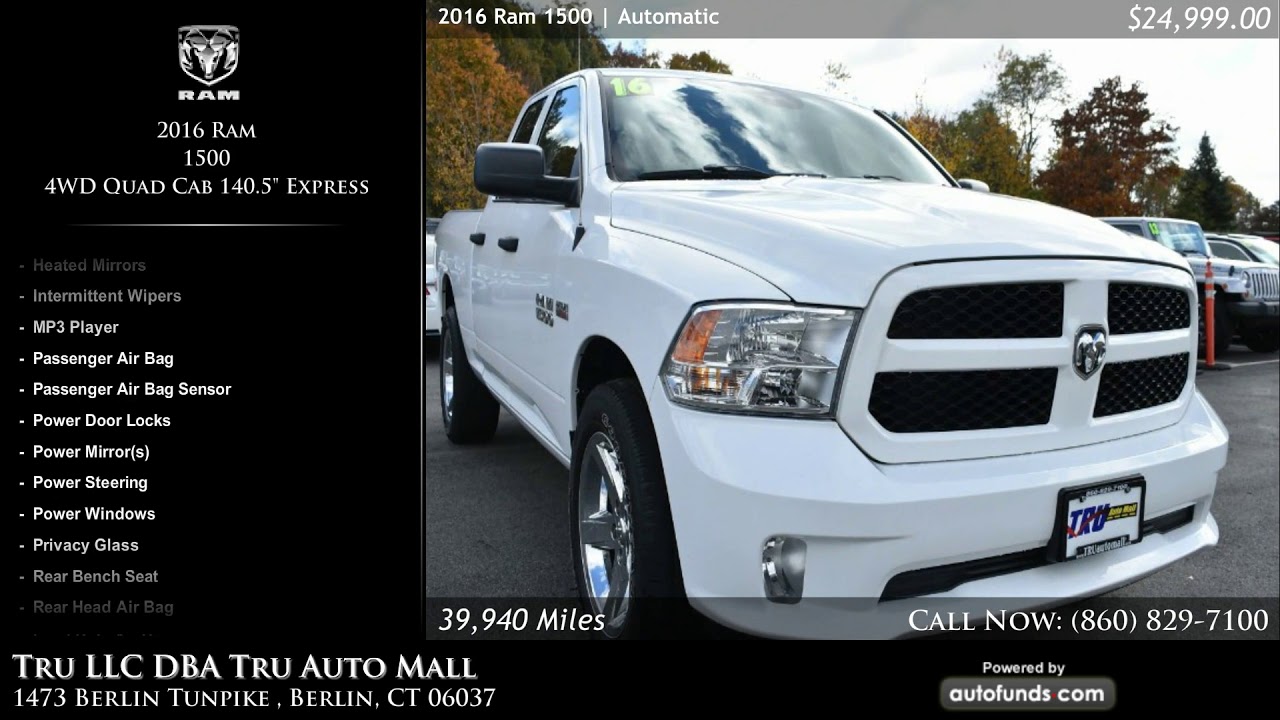Used 2016 Ram 1500 | Tru LLC DBA Tru Auto Mall, Berlin, CT - SOLD - YouTube
