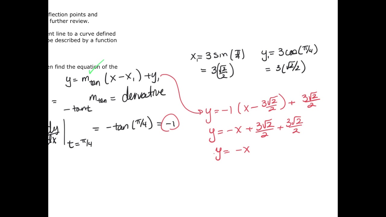 MATH&163 Section 1.2 Calculus of Parametric Equations - YouTube