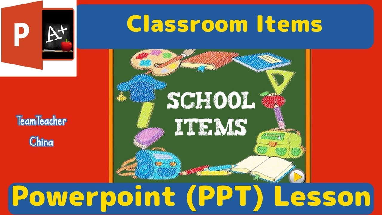 Classroom Items TEFL Powerpoint Lesson Plan | Classroom PPT Games - YouTube