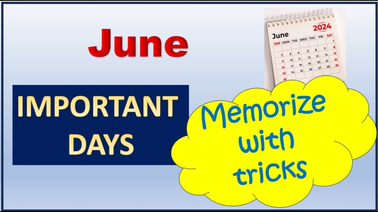 June Important Days Trick || Memorize June important days - STORY | MCQ ...