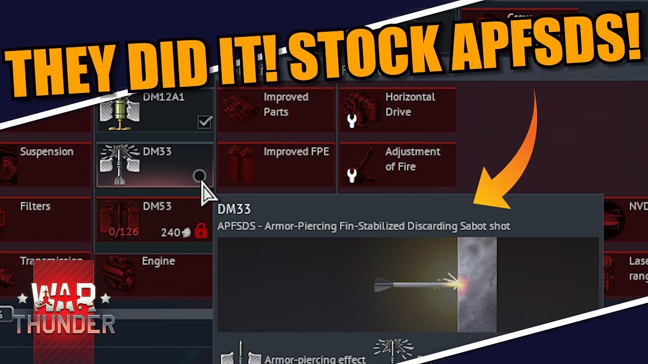 War Thunder DEV - THEY FINALLY DID IT? APFSDS as STOCK? Well... IT'S A ...