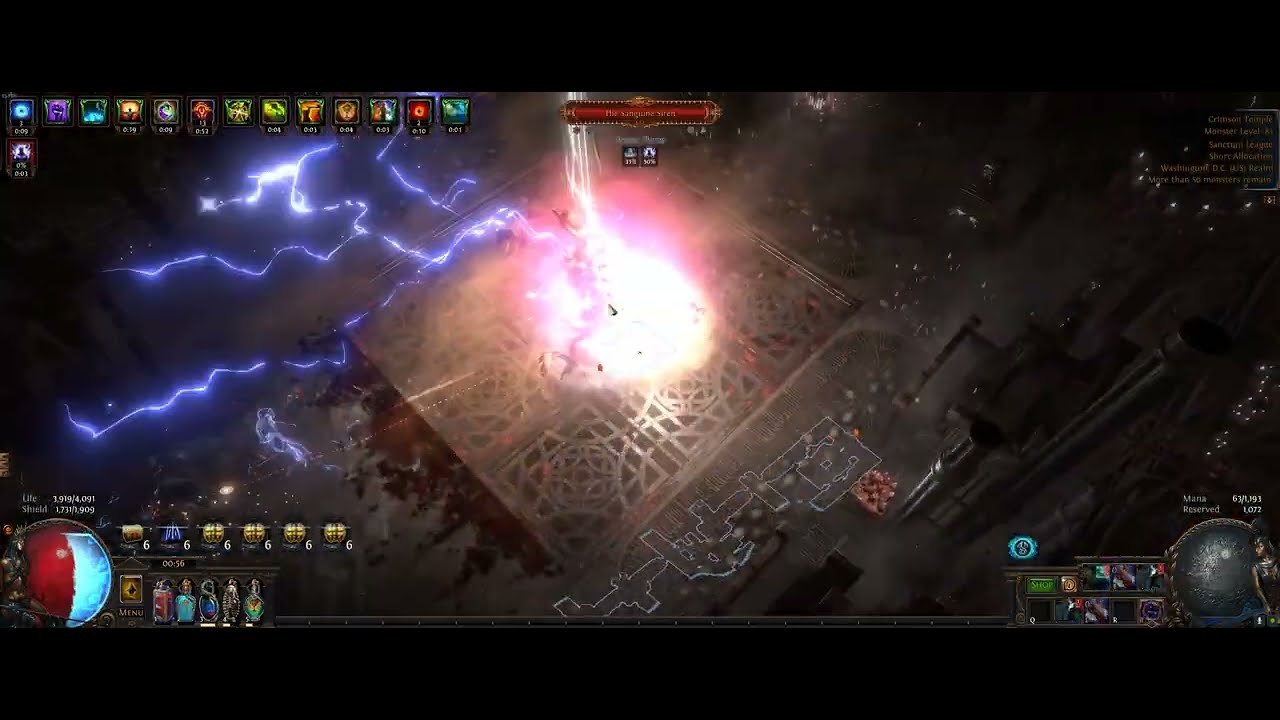 POE 3.20 Elementalist HoT - 80% Deli T16 Crimson Temple Conqueror Map ...