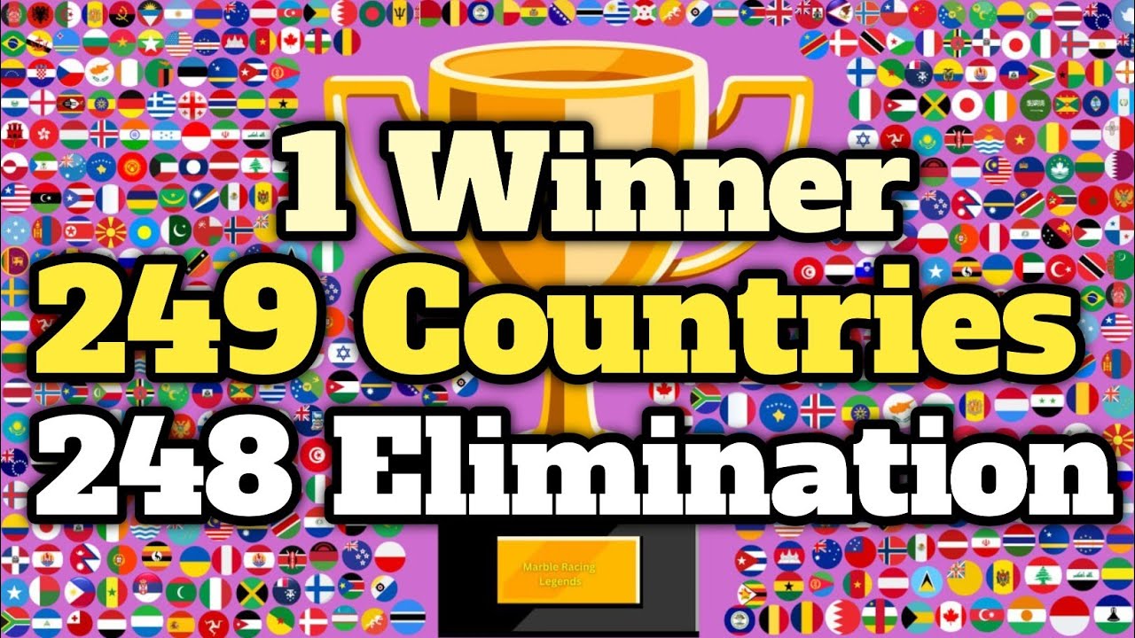 249 Countries & 248 Elimination Marble Race Tournament in Algoodo ...