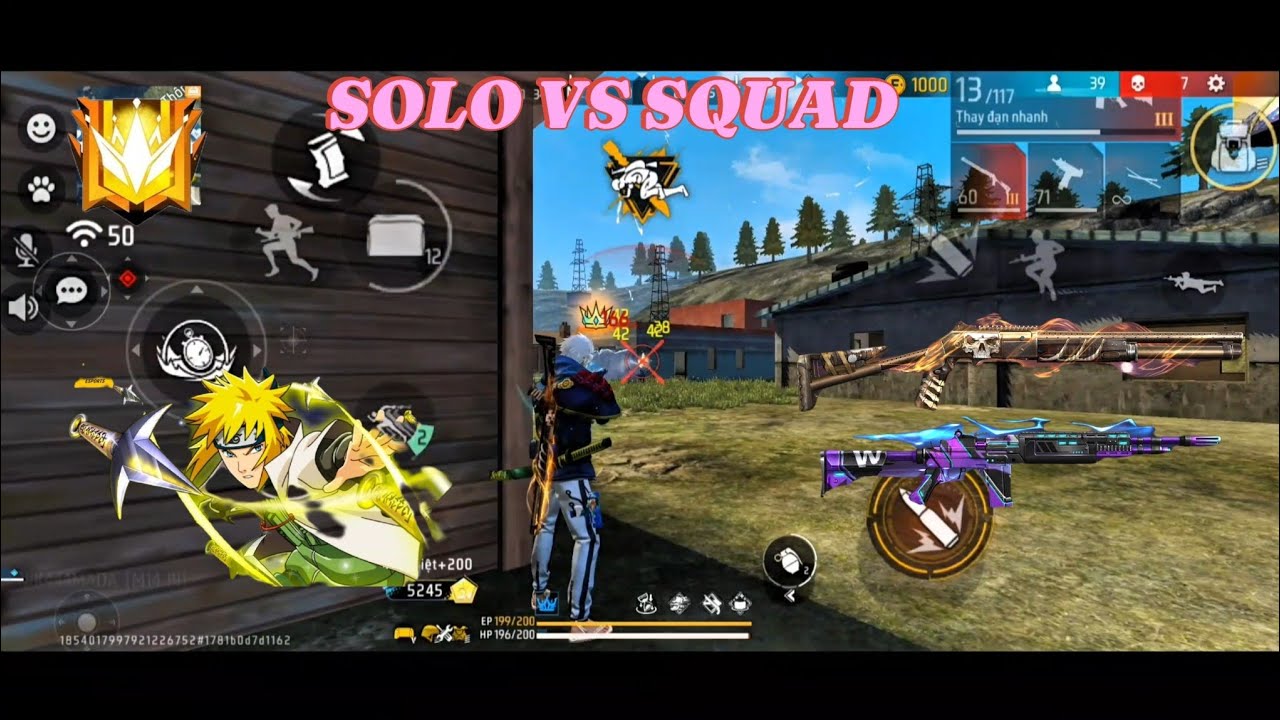 SOLO VS SQUAD FF M14 VÀ M1014 - YouTube