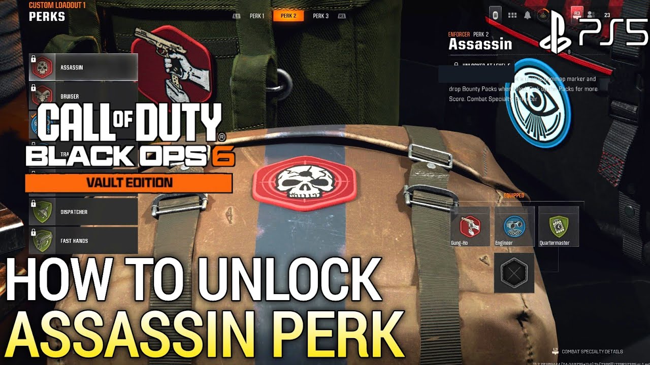 How to Unlock Assassin Perk COD BLACK OPS 6 Assassin Perk | BO6 ...