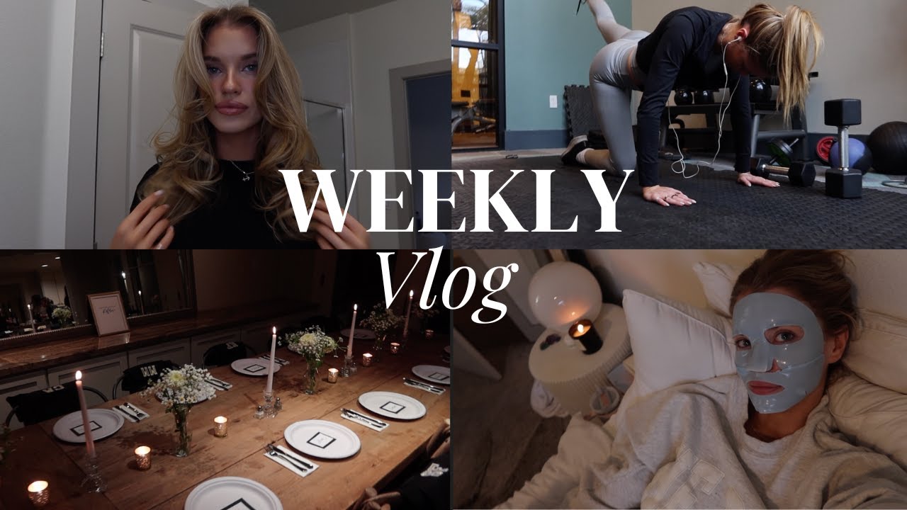 VLOG: micro-needling, pizza party, hair tutorial & mini workout routine ...