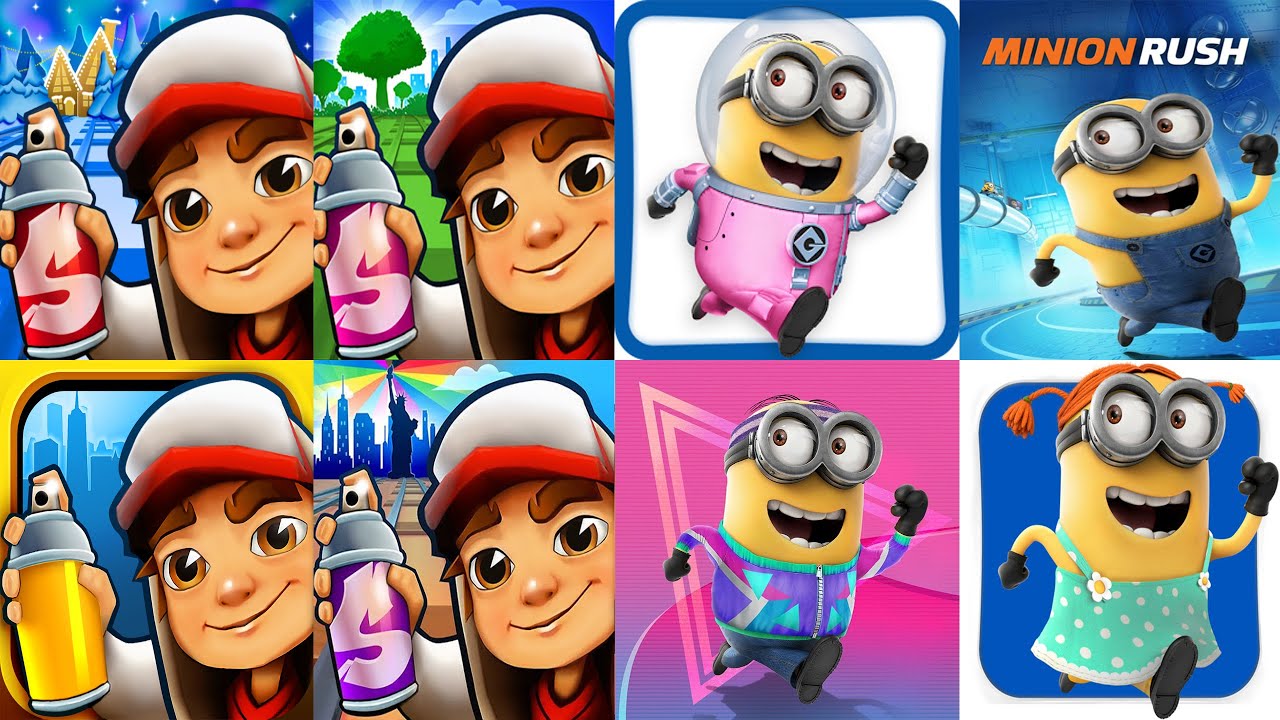 Minion Rush vs Subway Surfers Lightning Fast Swipe Acrobatics! Gameplay ...
