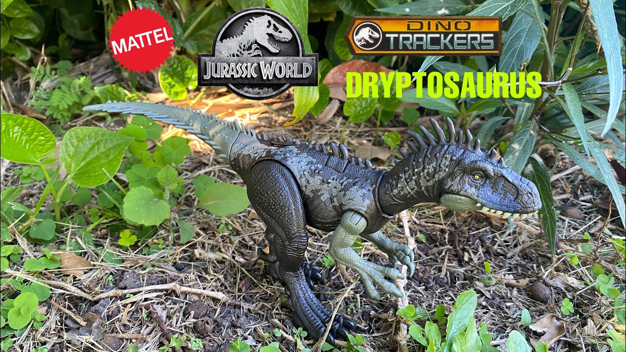 Mattel Jurassic World Dino Trackers Wild Roar Dryptosaurus review - YouTube