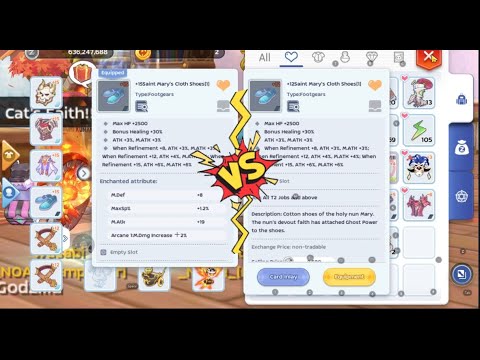 let`s try +12 VS +15 Saint Mary's Cloth Boots / Rune Boots [Ragnarok ...