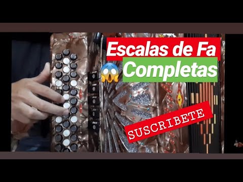 La MEJOR Escala de FA COMPLETA ACORDEÓN de Fa 👌(sencilla, terceras y ...