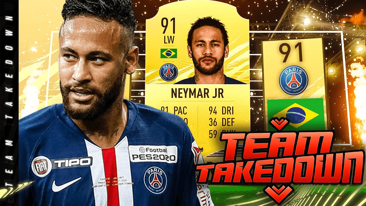 91 Neymar Team Takedown!!! - YouTube