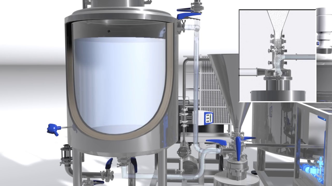 INOXPA Dairy Product Manufacturing Miniplant with blender and reception unit at Flexachem - YouTube