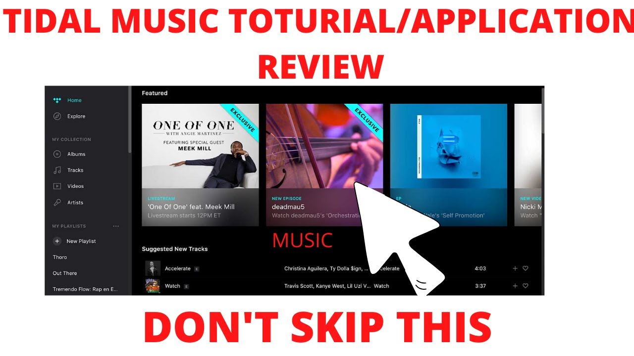 TIDAL MUSIC APPLICATION REVIEW /TUTORIAL - YouTube