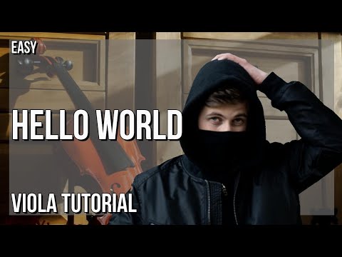 SUPER EASY: How to play Hello World by Alan Walker and Torine on Viola (Tutorial) - YouTube