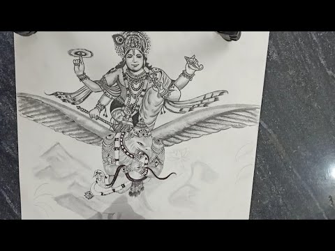 Gajendra Moksha Pencil Drawing Part - 2 / Lord Vishnu @venkyjoshiarts ...