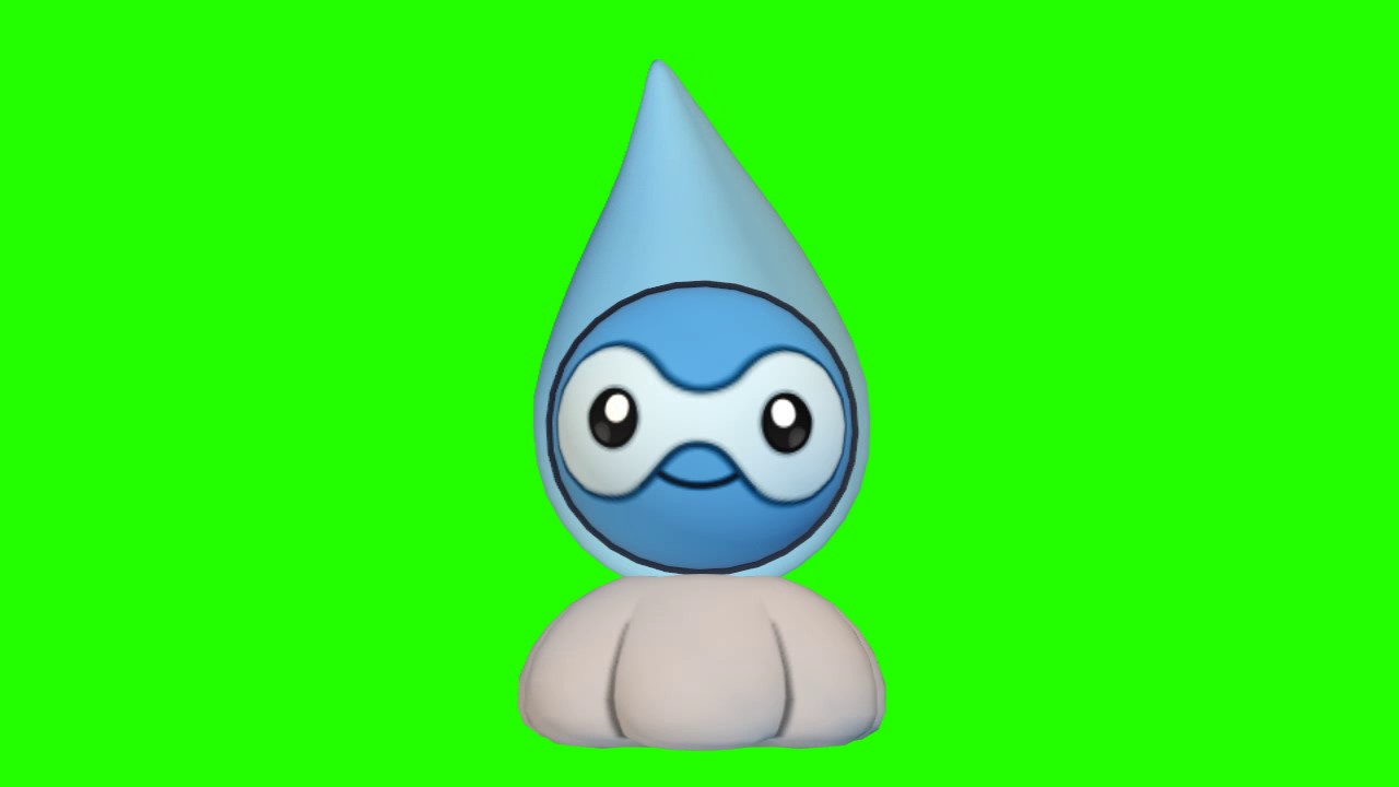 Castform Rainy animated front (pokemon) chroma - YouTube