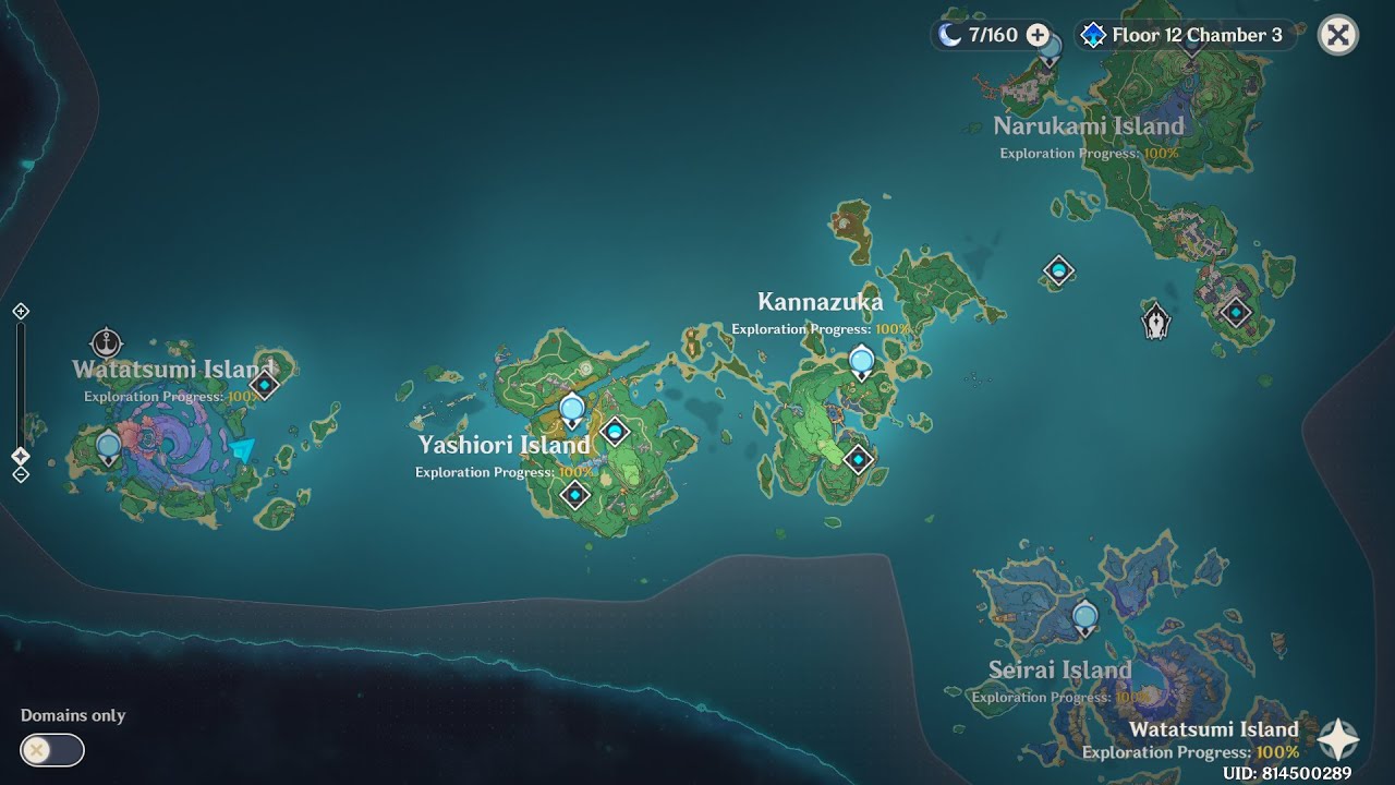 Genshin Impact Inazuma Seirai Island & Watatsumi Island 100% ...
