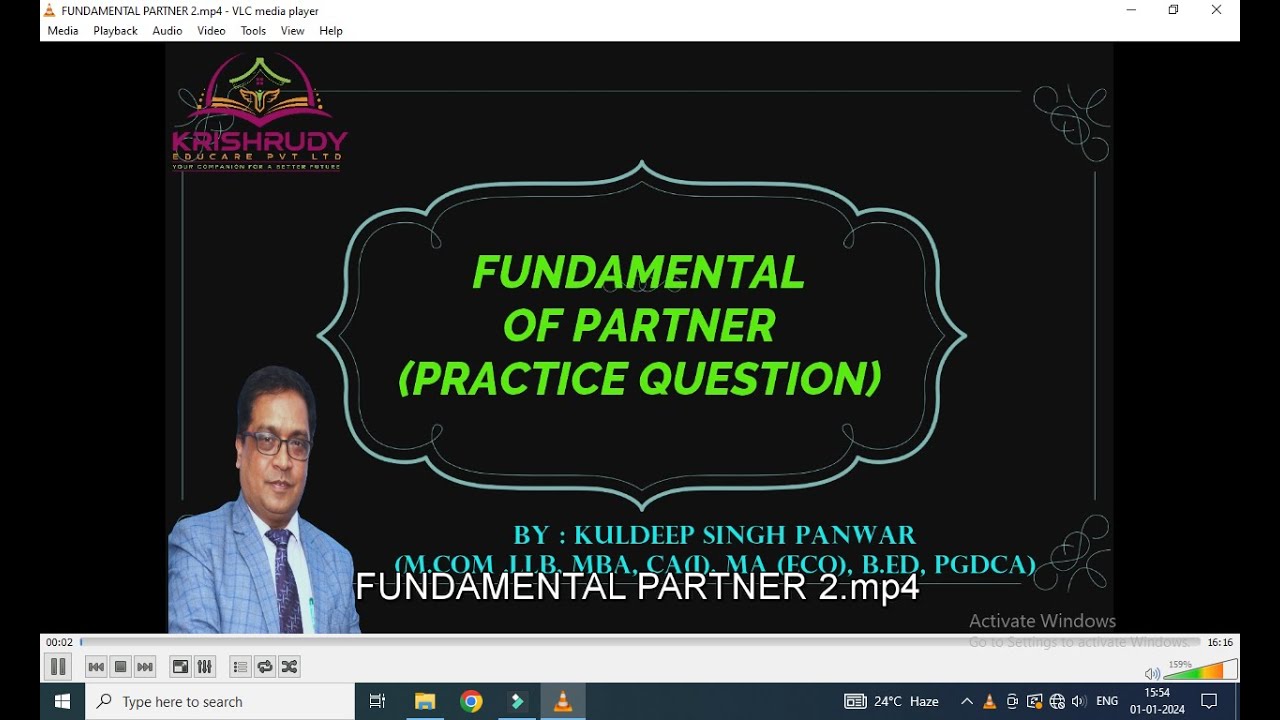 FUNDAMENTAL OF PARTNER (PRACTICE QUESTION) - YouTube