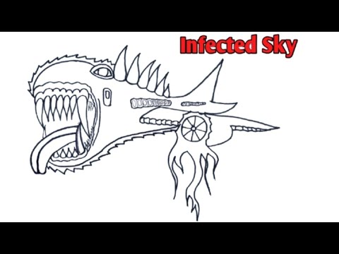 Drawing The Infected Sky (Mutant Airplane) All monster #infectedsky # ...