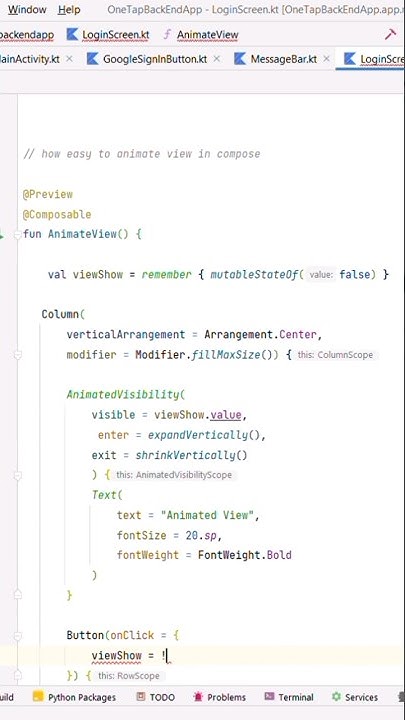 How easy to animate views in Jetpack Compose - Android Studio - YouTube