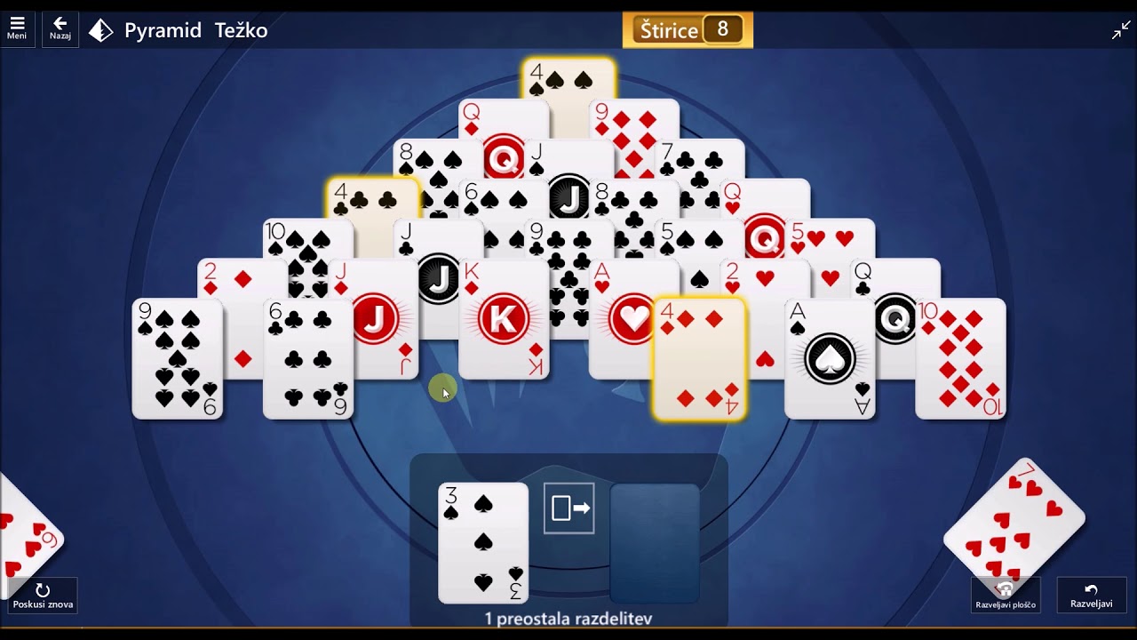 Microsoft Solitaire Collection - Pyramid October 4 2018 - YouTube