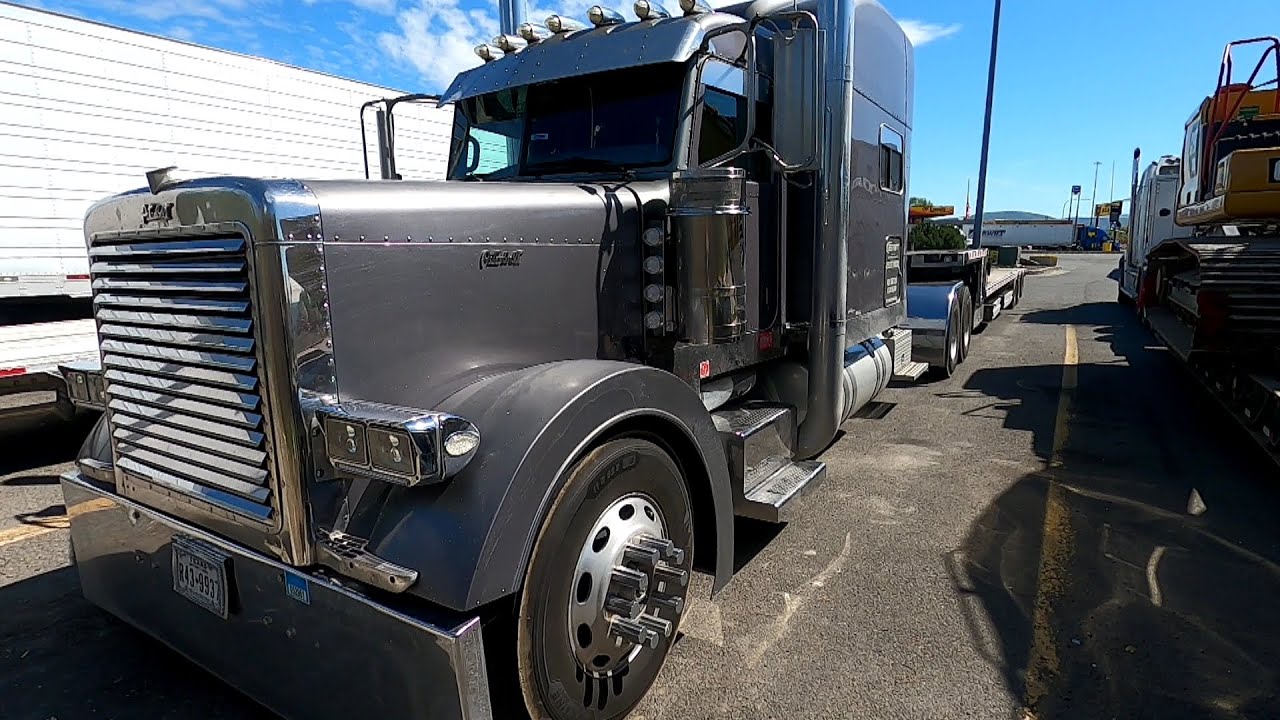 Grey Peterbilt Truck At Truck Stop In Washington State - YouTube