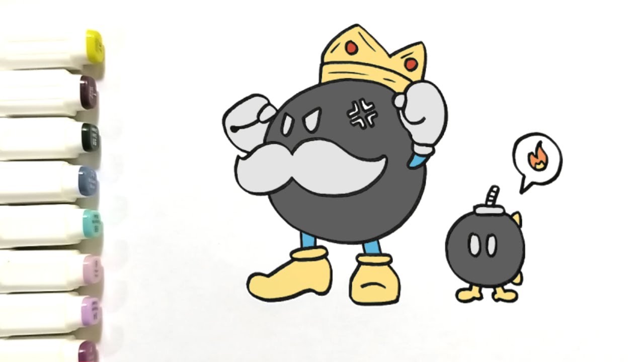 How to Draw KING BOB-OMB | SUPER MARIO - YouTube