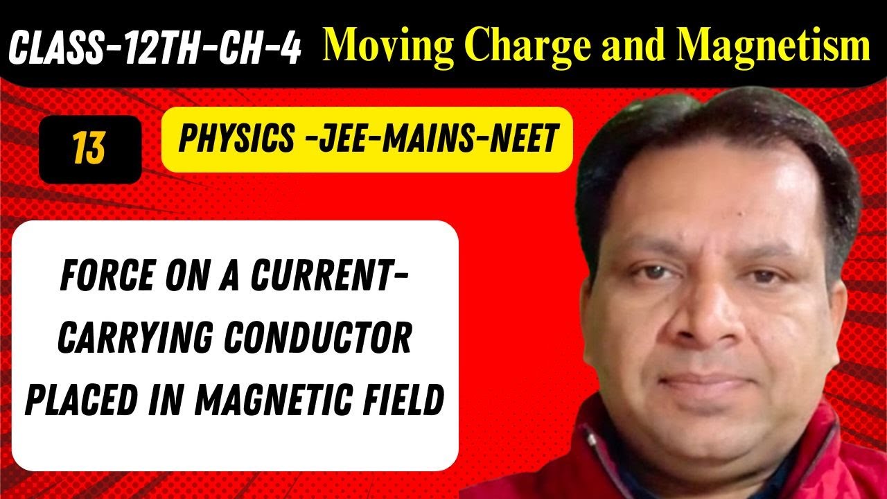 13- Force on a Current-Carrying Wire placed in magnetic field | Class ...