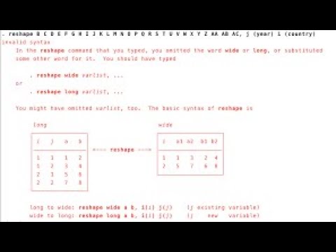 Reshaping + merging in STATA | Workshop Part 2 - YouTube
