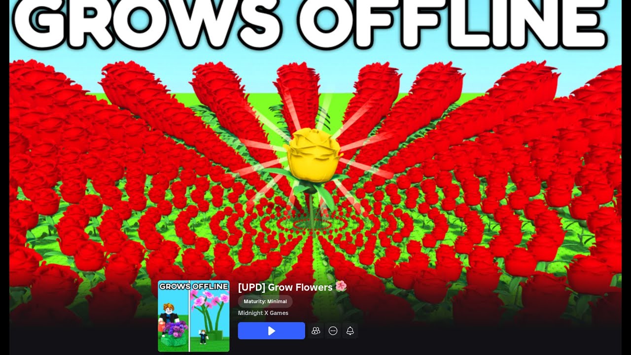 New Game: Grow Flowers on Roblox where you can grow even when you're ...