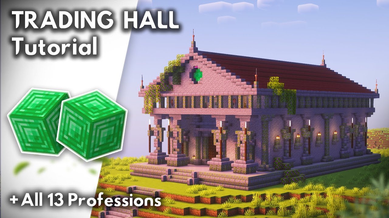 TRADING HALL Tutorial | Minecraft Tutorial | Java and Bedrock - YouTube