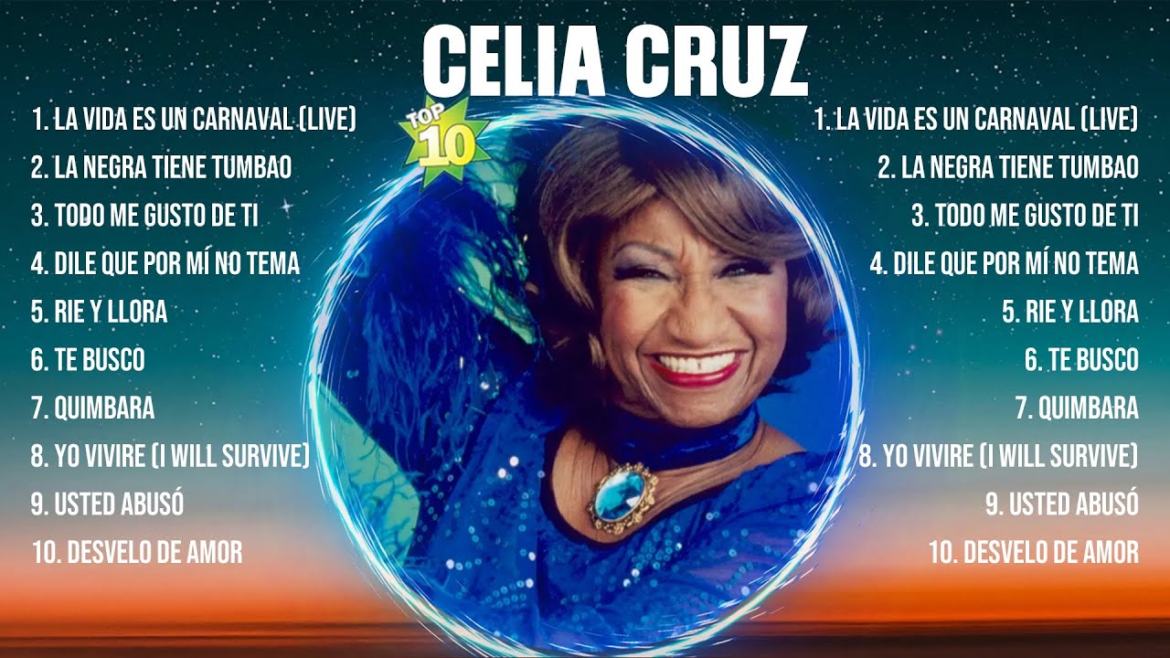Celia Cruz Grandes Exitos - 10 Canciones Mas Escuchadas - YouTube