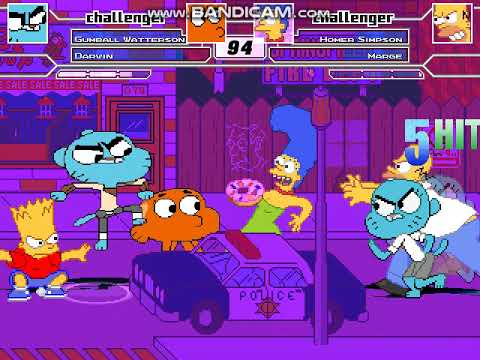 YL347 MUGEN Request: Gumball, Darwin & Bart Simpson Vs Homer Simpson, Marge Simpson & Nicole