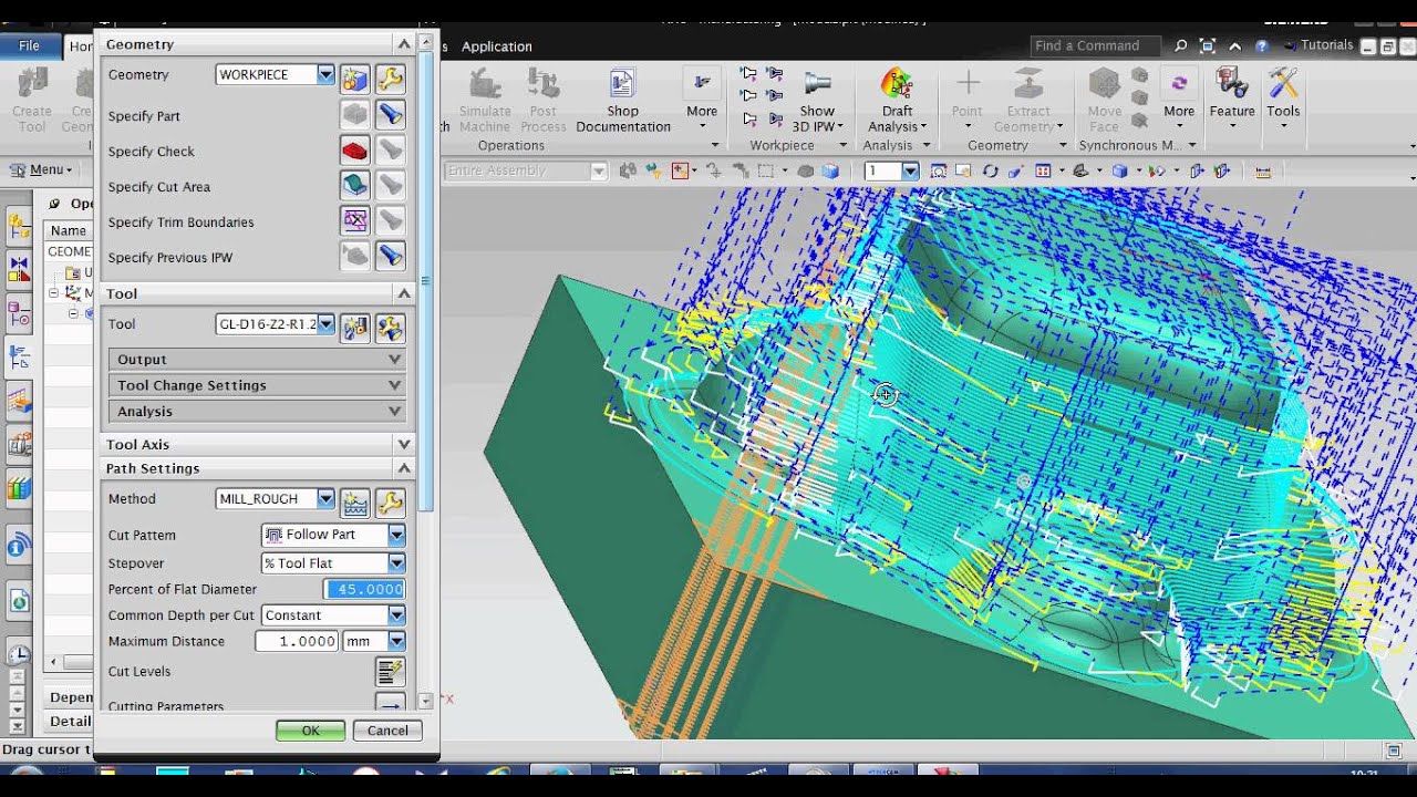 NX 9.0 Z level 5 axis - YouTube