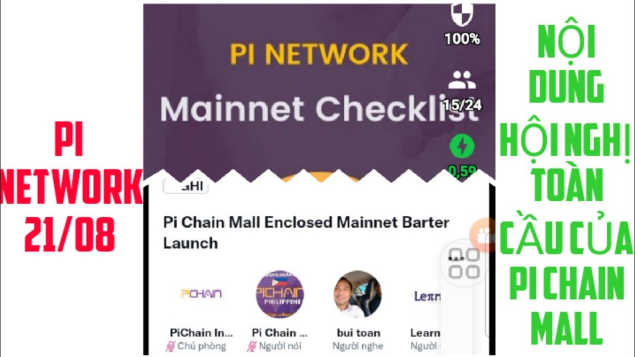 PI NETWORK 21/08 NỘI DUNG HỘI NGHỊ TOÀN CẦU CỦA PI CHAIN MALL - YouTube