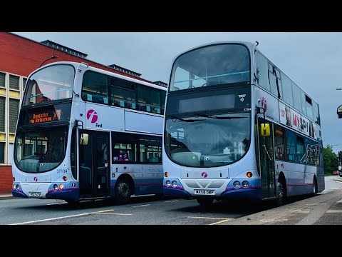 First Bus Doncaster 37104+37384 At Sheffield - YouTube