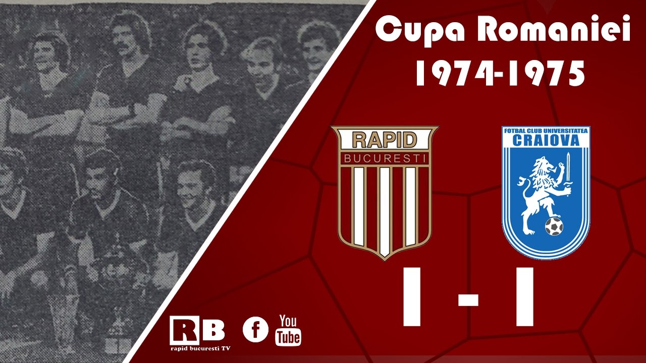 Rapid-Craiova 2-1 (Cupa Romaniei 1974-1975) - YouTube
