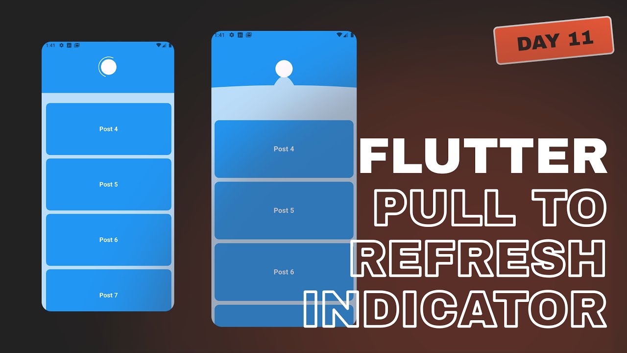 Flutter pull to refresh | Liquid pull to refresh plackage | Flutter UI ...