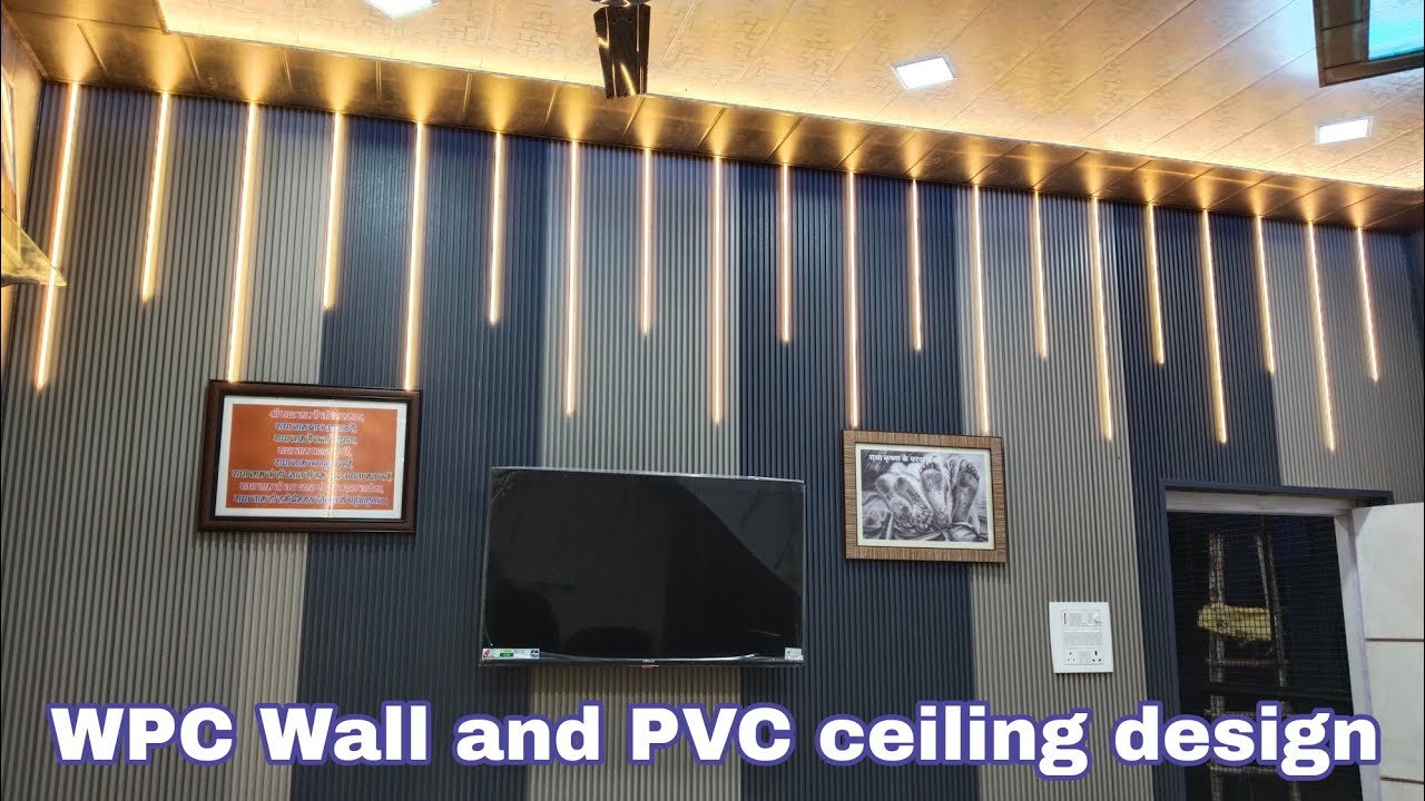W.P.C. wall panelling with a beautiful combination of profile lights ...