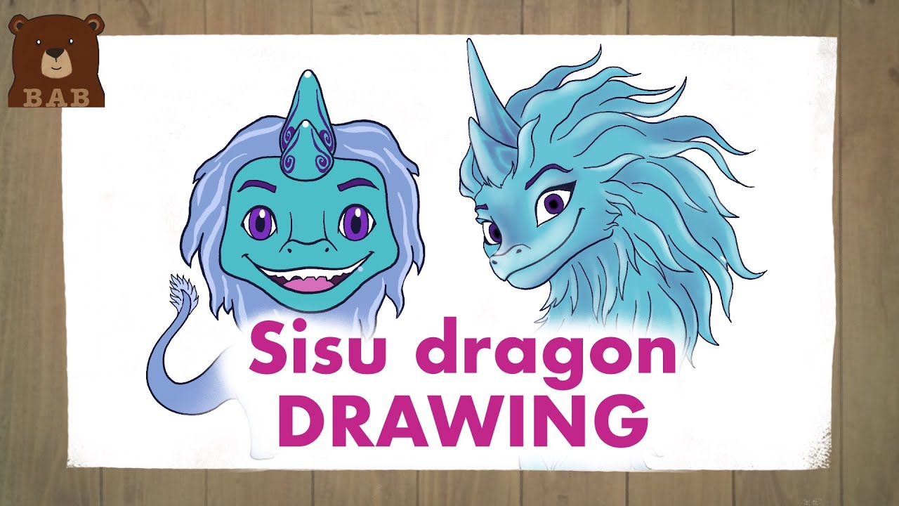 How to Draw SISU from Raya and last dragon movie / Easy and Hard step ...
