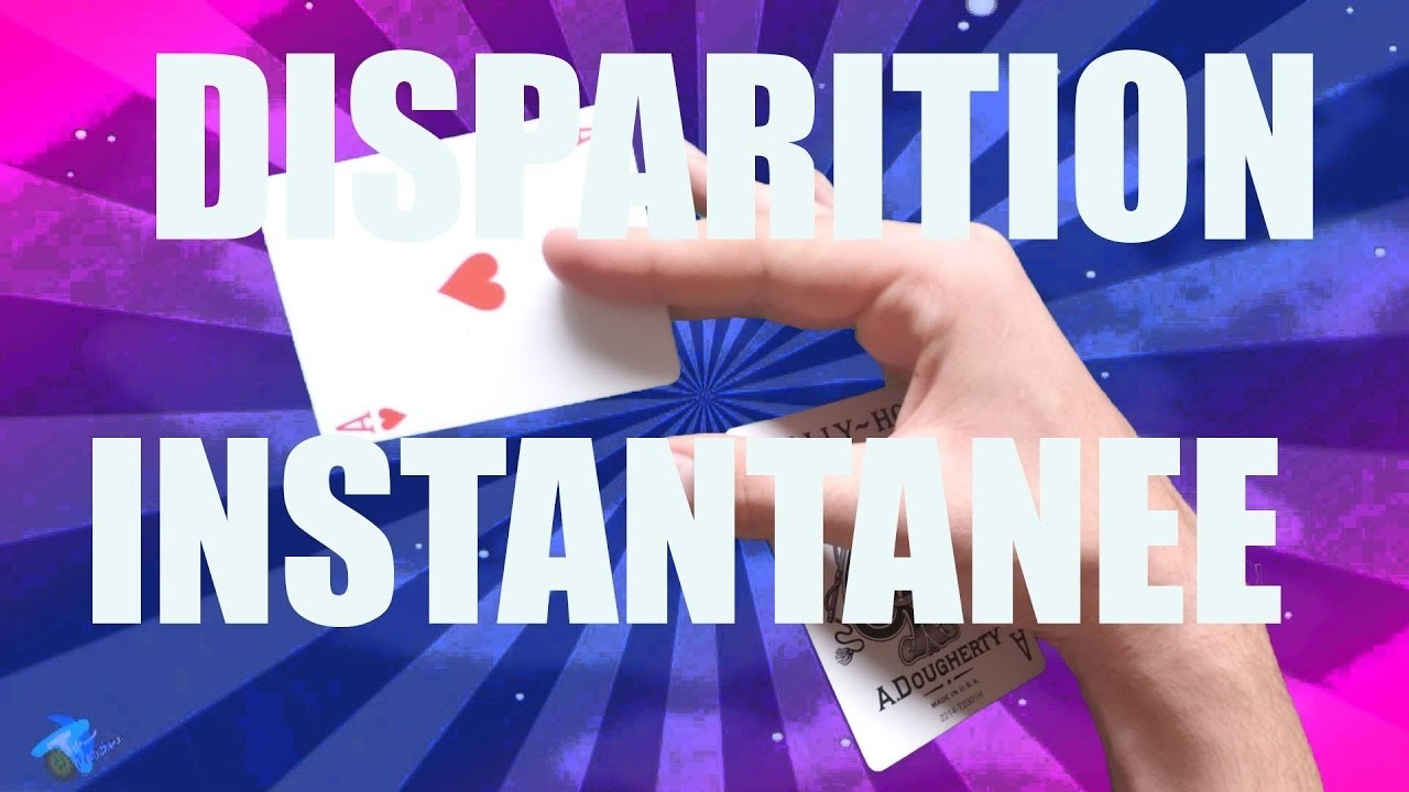 TOUR DE MAGIE EXPLIQUÉ - Disparition instantanée d'une carte - YouTube