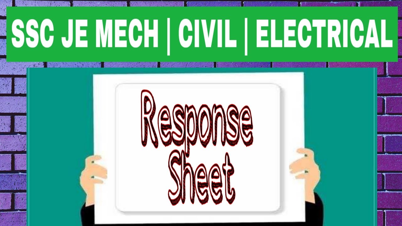 SSC JE 2022 | MECHANICAL | CIVIL | EEE | RESPONSE SHEET - YouTube