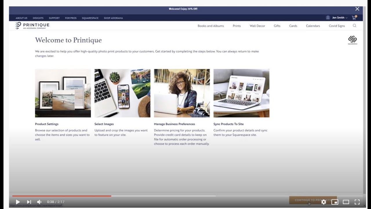 How To Set Up Your Printique Extension for Squarespace - YouTube