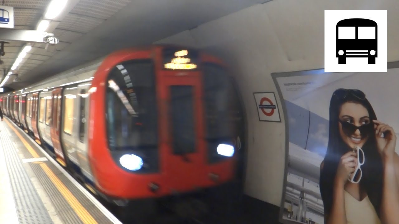 London Underground S8 Stock - Arriving at King's Cross St Pancras Tube ...