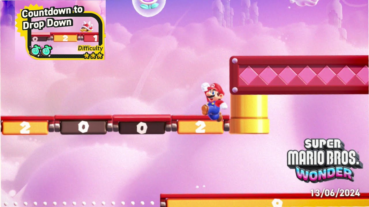 Super Mario Bros Wonder Countdown to drop down - YouTube
