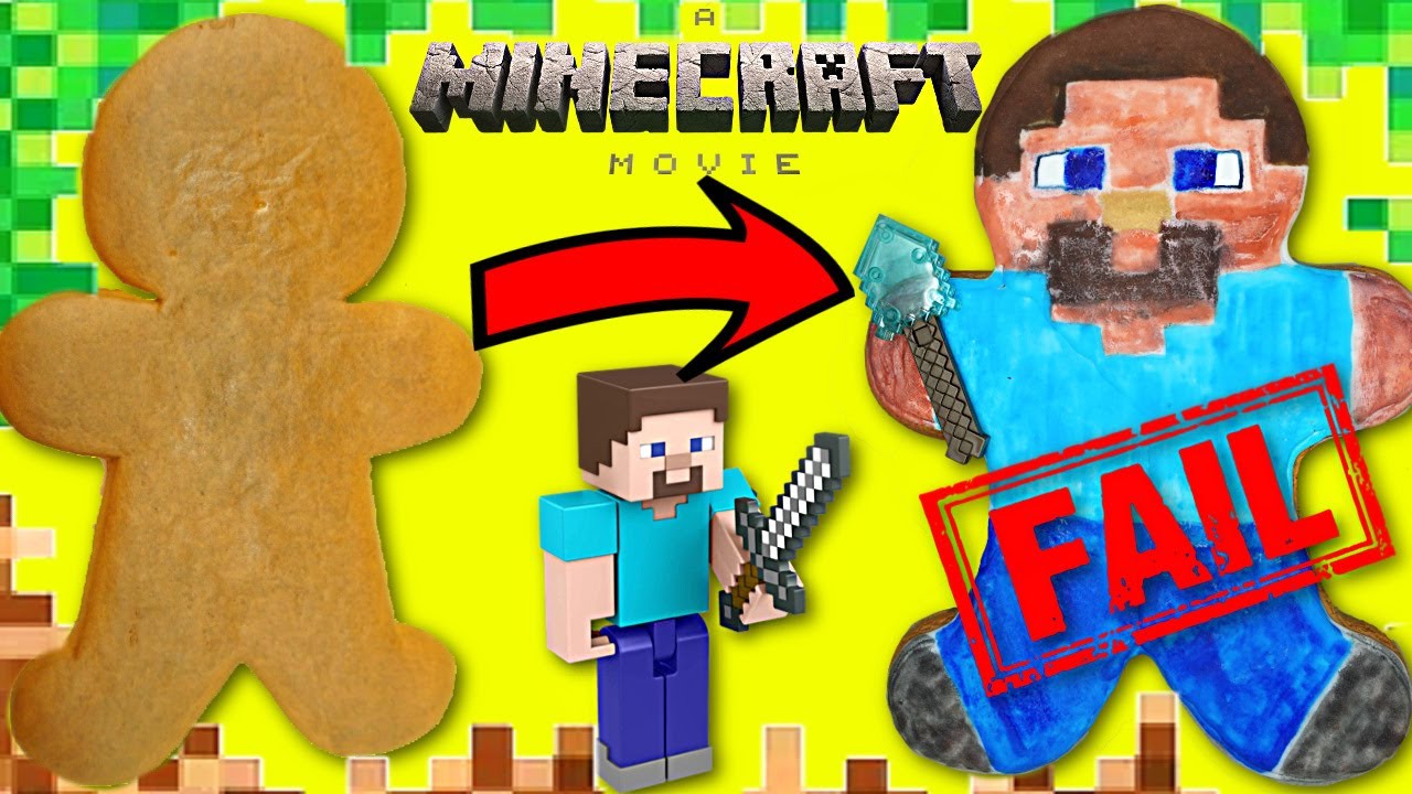 A Minecraft Movie STEVE Gingerbread Man Cookie Decoration DIY - YouTube